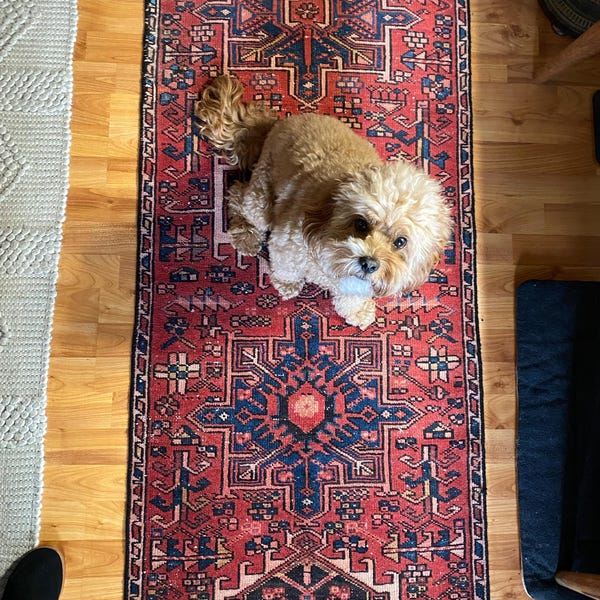 3x6 Vintage Runner Rug, Blue Turkish Runner Rug, 3x6 Oushak Runner Rug ...