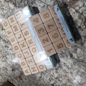 12 Pc ASL Number Blocks With Braille American Sign Language Blocks Asl ...