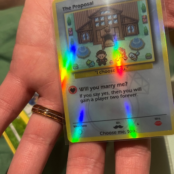 Pokemon Proposal Trading Card Anniversary Proposal Invitation Gift ...