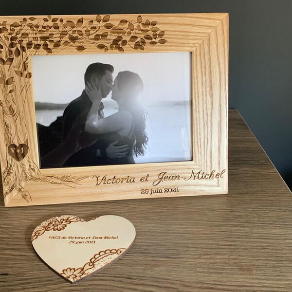 Wedding Photo Frame, Engraved Photo Frame, Custom Wedding Gift ...