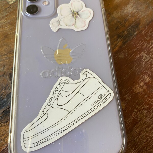 Kickin' It, Nike Air Force 1, Glossy Coated Vinyl Contour Cut Sticker ...
