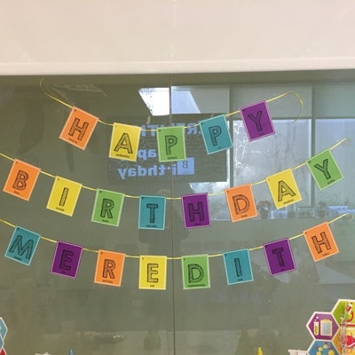 Science Party Happy Birthday Banner Science Party Decorations Science ...