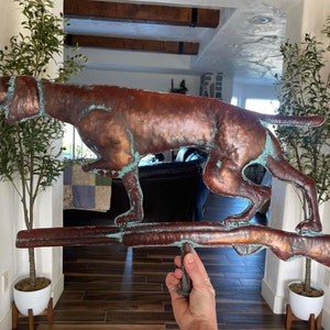 LARGE Handcrafted 3D 3-dimensional CRANE HERON Weathervane Copper ...