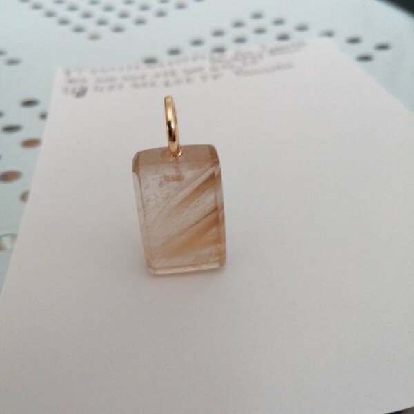 Rutile Quartz Pendant Super Clear Quartz Gold Rutilated Quartz Rutile ...