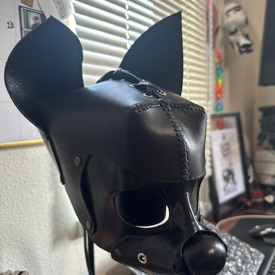Handcrafted Leather Dog Mask. - Etsy
