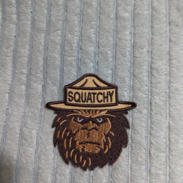Squatchy Patch, Iron on Embroidered Bigfoot Patch, Yeti, Sasquatch ...