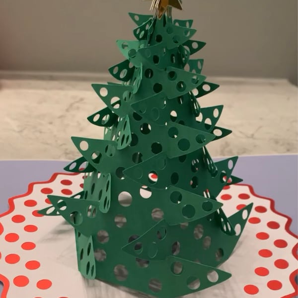 DIY Pop-up Christmas Tree Card Template SVG and PDF Files for Instant ...
