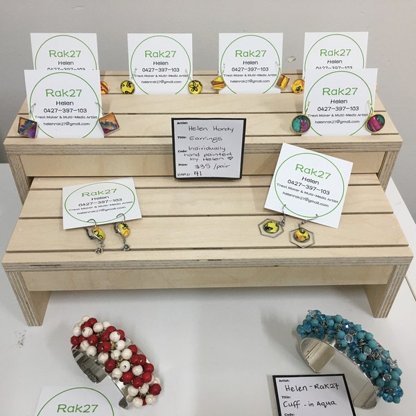 Card Display in Ply Wood - Easy Assemble Postcard Stand for Market and ...