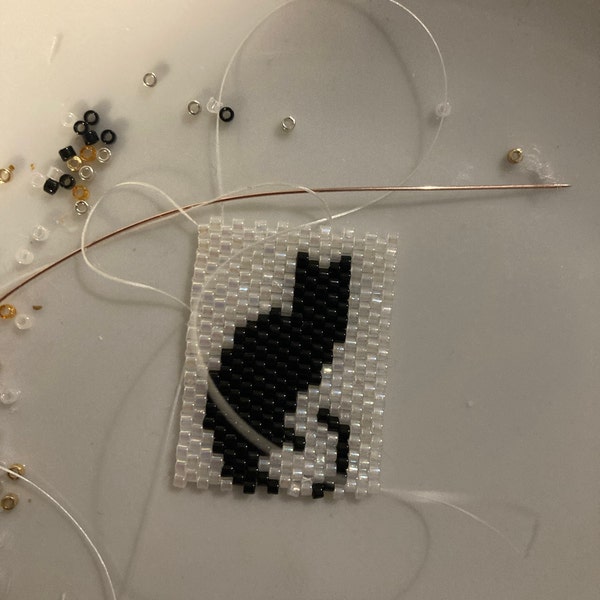 Brick Stitch Pattern. Cat Bracelet. Downloadable Beading Pattern for a ...