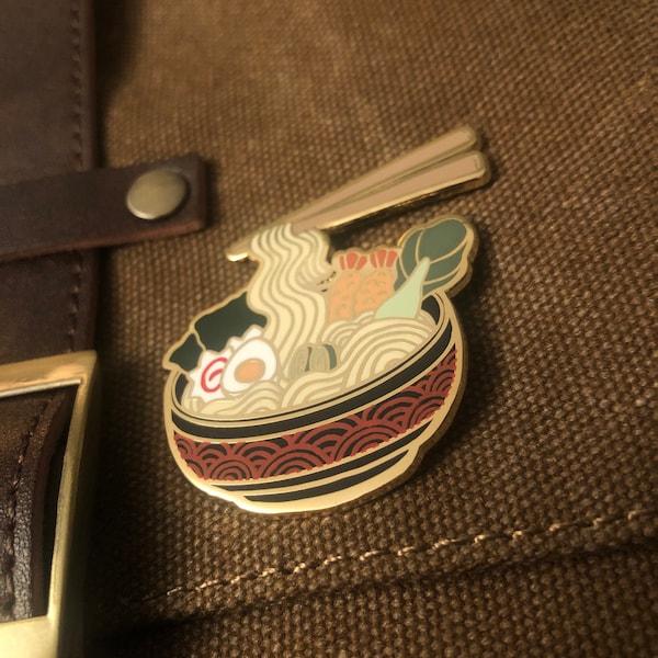 Myuna's Ramen Bowl Pin – Cute Japanese Culture Hard Enamel Pin for ...
