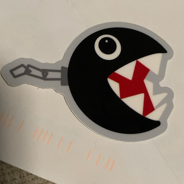 Chain Chomp Sticker | Super Mario Bros Sticker Water Bottle Planner ...
