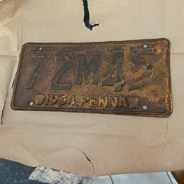Choice of Pennsylvania License Plates 1930s, 1940s, 1950s Vintage ...