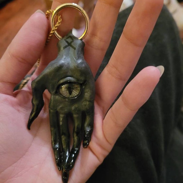 Ornate Custom Hand Pendant - Etsy