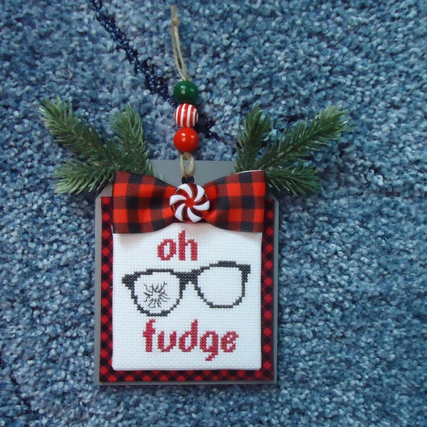 A Christmas Story Broken Glasses Christmas Ornament Cross Stitch ...