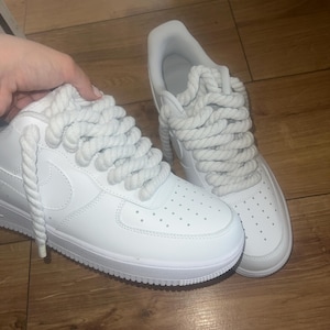 Matte Black Rope Lace AF1 Custom - Etsy