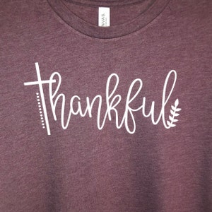 Thankful SVG, Thankful With Cross SVG, Thanksgiving SVG, Fall Svg, Eps ...