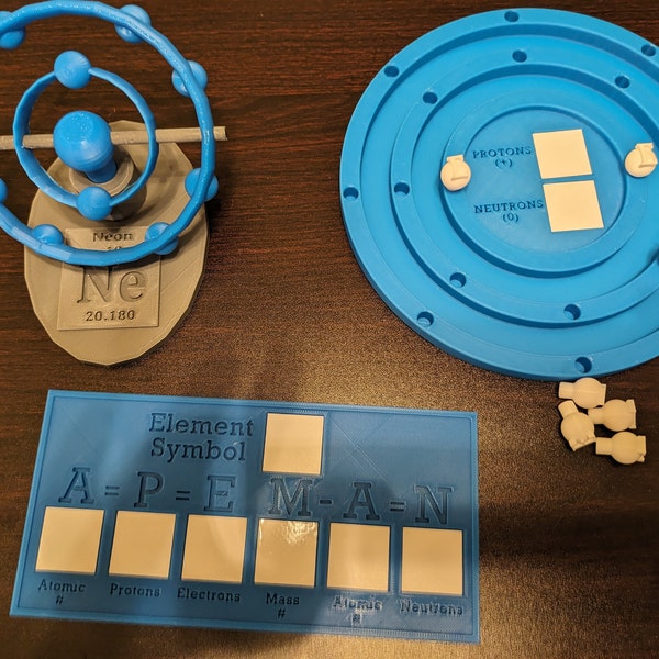 Period 3 Atomic Model (multi-color) - Science Learning Manipulative - Etsy