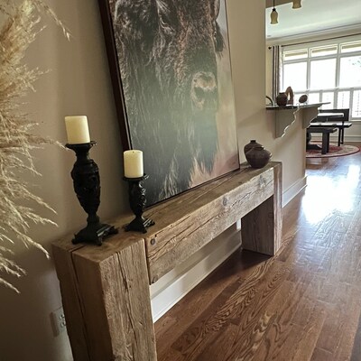 Old Beam Console Table Unique Dovetail Old Wood Rustic Style Table Loft ...