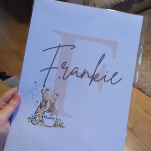 Winnie the Pooh Personalised Name Print Winnie the Pooh - Etsy