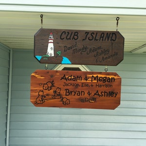 Cedar Sign 3ft Wide Wood Sign Rustic Cedar Slab Sign Custom Sign ...