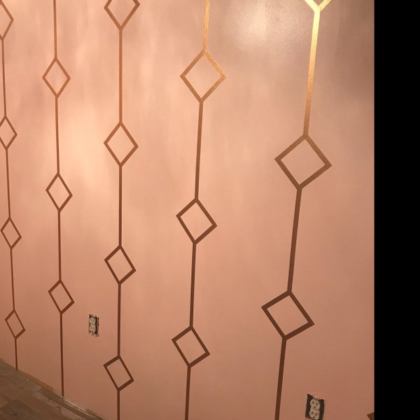 Aqua and Gold Geometric Shapes Washi Tape Planner Scrapbooking Metallic ...