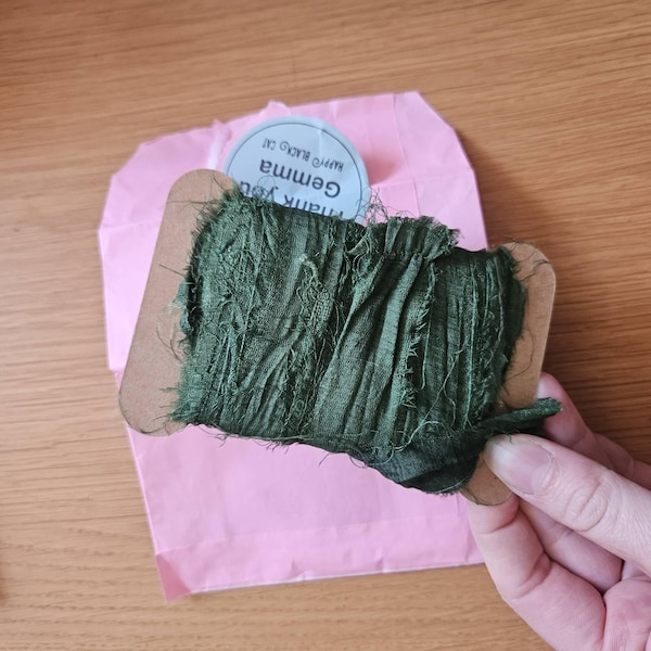 SARI SILK RIBBON. Vintage Look, Distressed Ribbon, 5 or 10 Meter ...