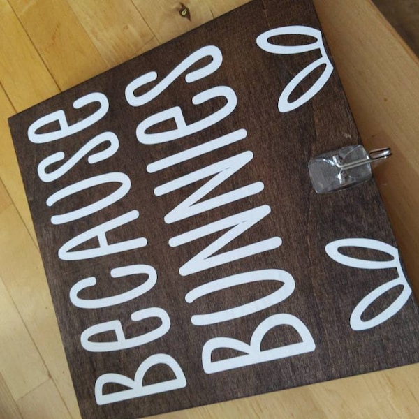 Grey Small Wooden Hanging Quote Sign Decor for Small Pets/bunny/rabbit ...
