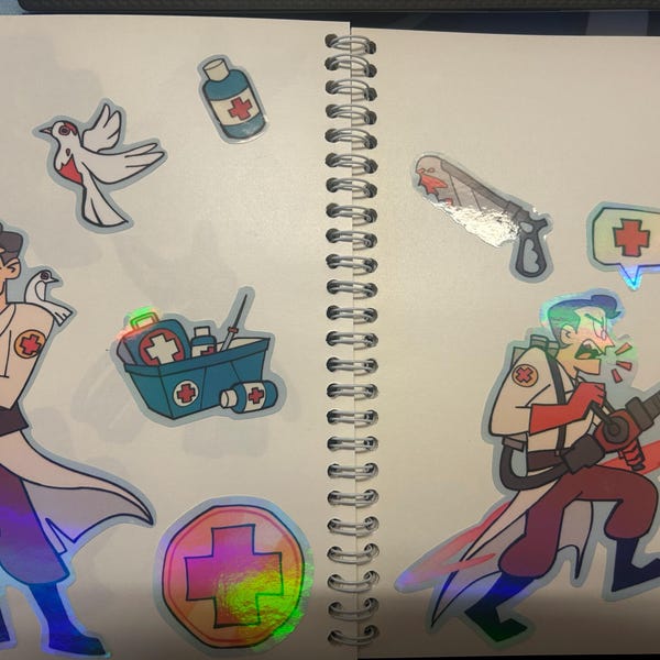 TF2 - Medic Sticker Pack - Etsy