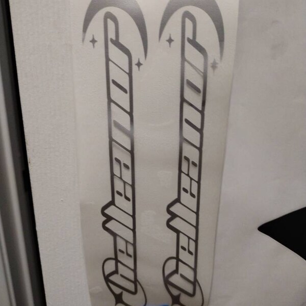 Custom Text Outline Y2 Windshield Graphic Decal Car Sticker Banner JDM ...