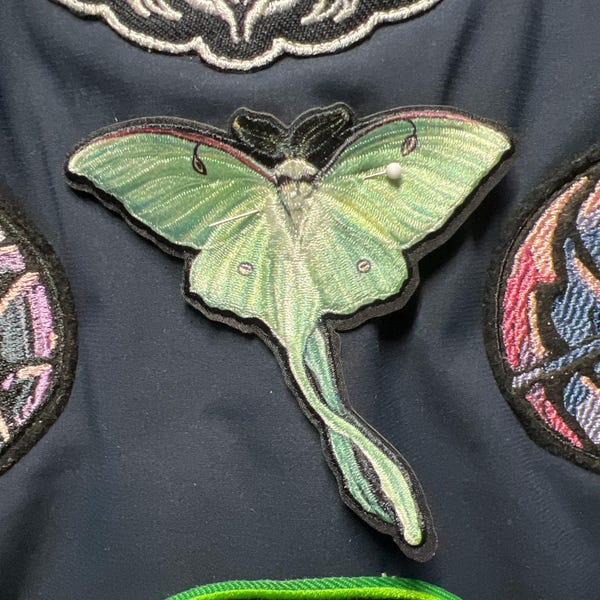 Embroidered Luna Moth Iron on Patch Sew on Applique - Etsy