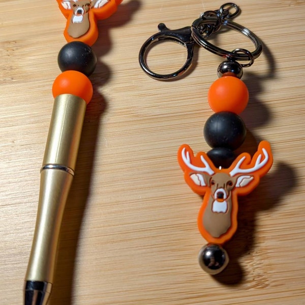 Orange Buck Focal Beads and Camouflage 15mm Silicone Bead Mix ...