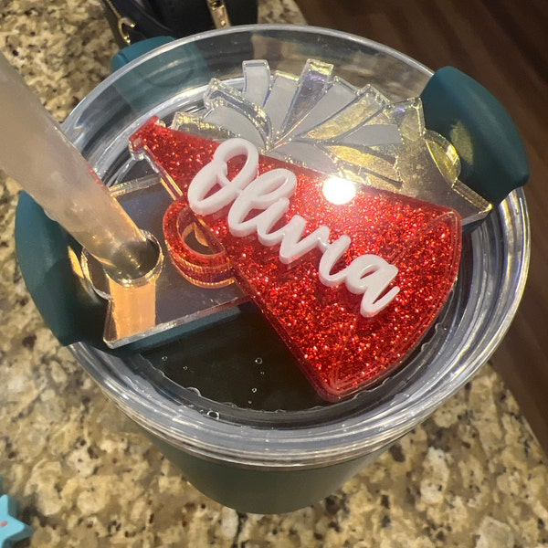 Cheer Stanley Name Plates Lid Toppers Cup Accessories Personalized ...
