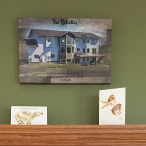 Housewarming Gift First Home, New Home Personalized Canvas Portrait ...