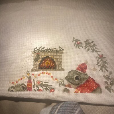 Christmas Toads Cross Stitch Pattern, Santa Claus, Ornament, Winter ...