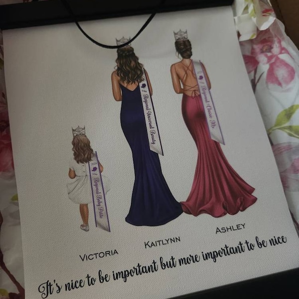 Personalized Pageant Sisters Portrait 5x7 | 8x10 Pageant Keepsake ...