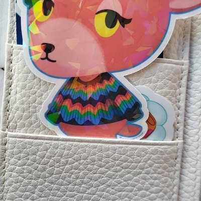 Hazel Animal Crossing Cute Vinyl Sparkly Star Holographic Sticker - Etsy