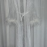Opulent Elegance: Burlesque Transparent Shiny Robe for the Bride's ...