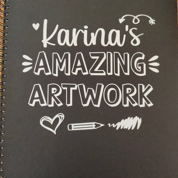 A4 Personalised Drawing Sketchbook Artist Book Teenage Doodle Book - Etsy