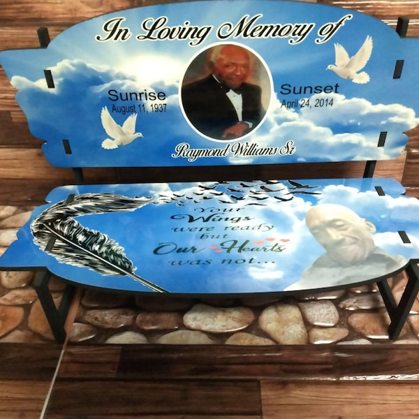 MDF Memorial Bench | Large Sublimation Blank Photo Bench | Sublimation ...