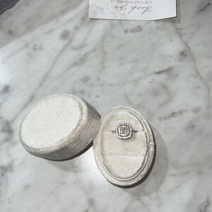 VELVET RING Box IVORY Wedding Rings Box French Ring Box | Etsy