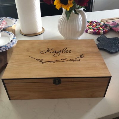 Custom Personalized Wooden Keepsake Box Wedding Card Box, Christmas ...