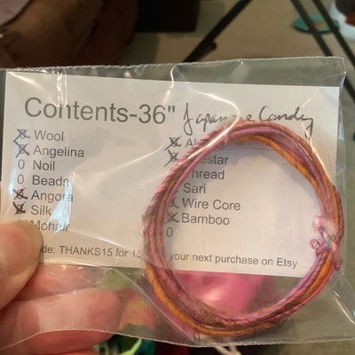 Fiber Wire Core Handspun Art Yarn 24 Gauge Wire Red Riding Hoods Wolf ...