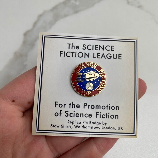 Science Fiction League Logo Enamel Pin, Science Fiction Enamel Pin ...