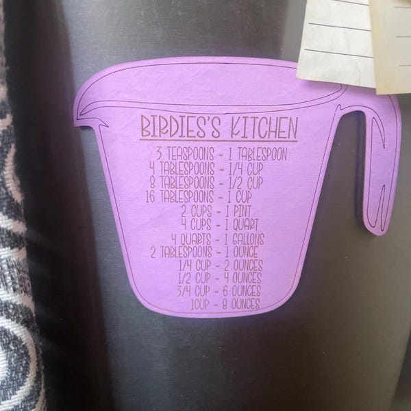 Kitchen Measurement Conversion Magnets, Kitchen Decor, Refrigerator ...