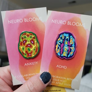 Brain pin brain enamel pin enamel pin mental health | Etsy