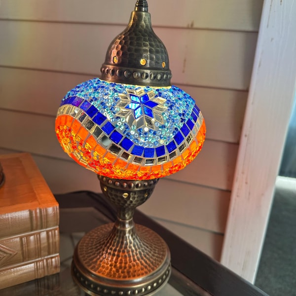 Turkish Mosaic Floor Lamp, 9 Globe Standing Lights, Moroccan Floor Lamp ...