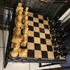Modern Pyramid Style Wooden Chess Set Pieces in Golden - Etsy