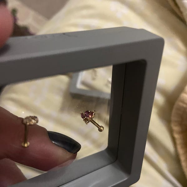 14K Solid Gold Natural Opal Sun Shape Stud/half Sun Cartilage Helix ...