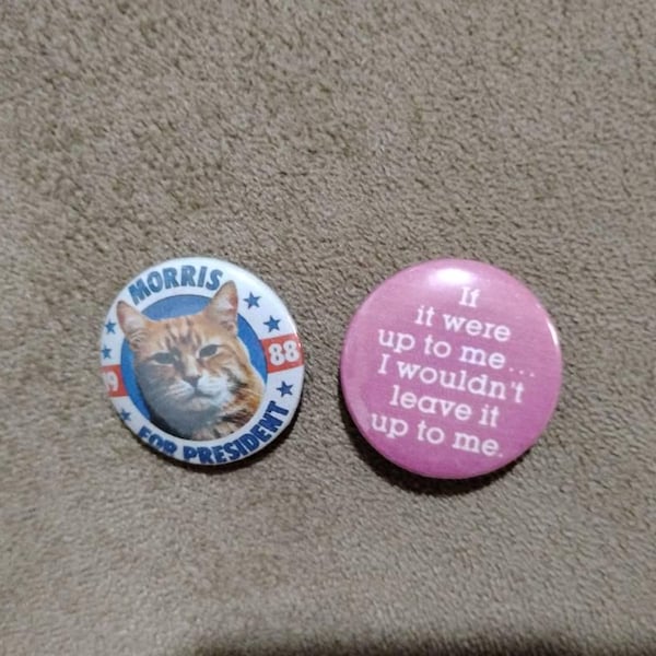 Vintage Style Pinback Buttons - 60s 70s 80s Novelty Pins - Reproduction ...
