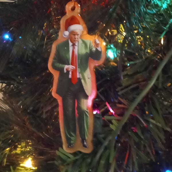 Trump Dancing Ornament, Christmas Trump Acrylic Hanging Ornament MAGA ...